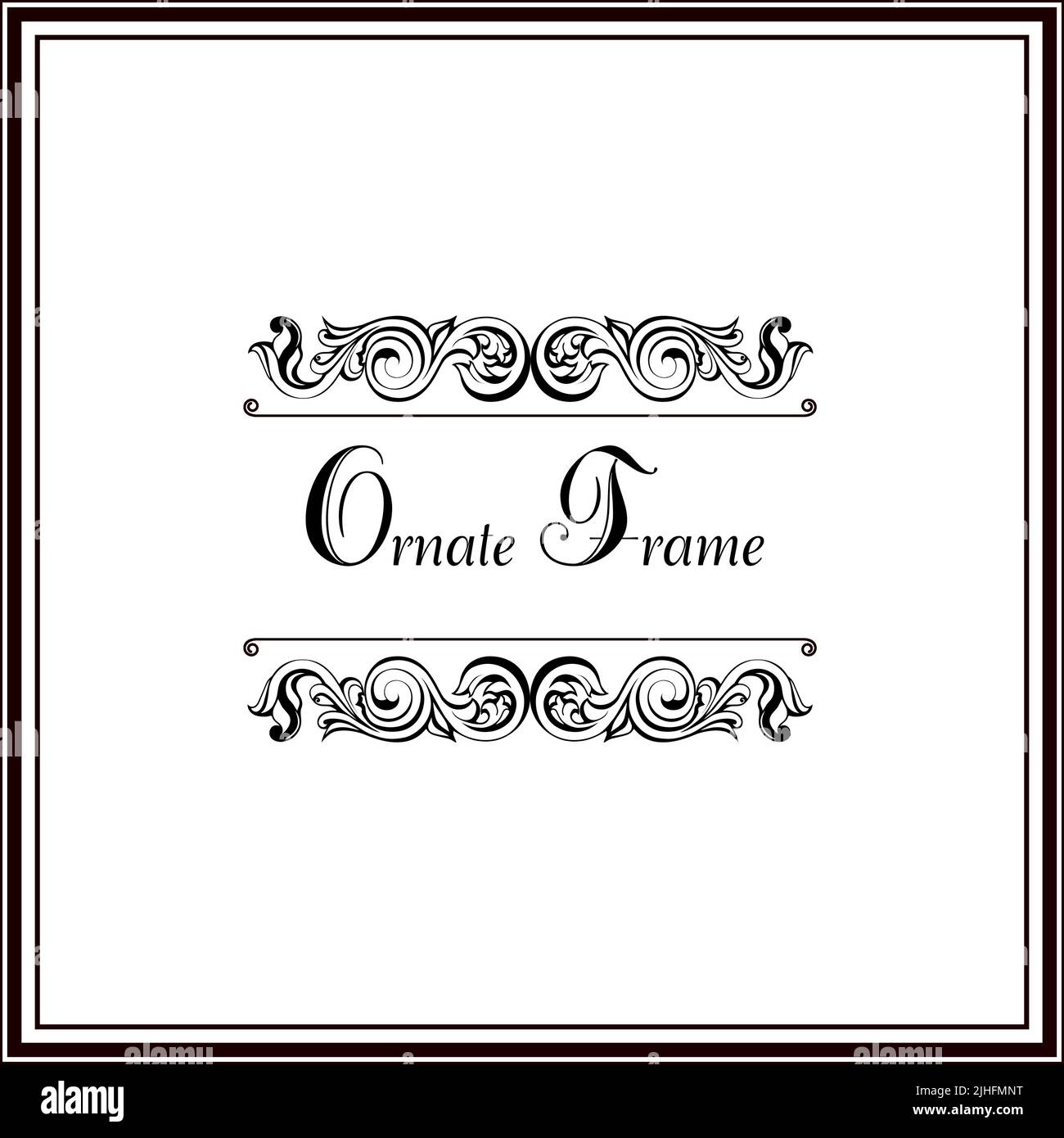 Damask vintage baroque scroll ornament Victorian monogram heraldic ...