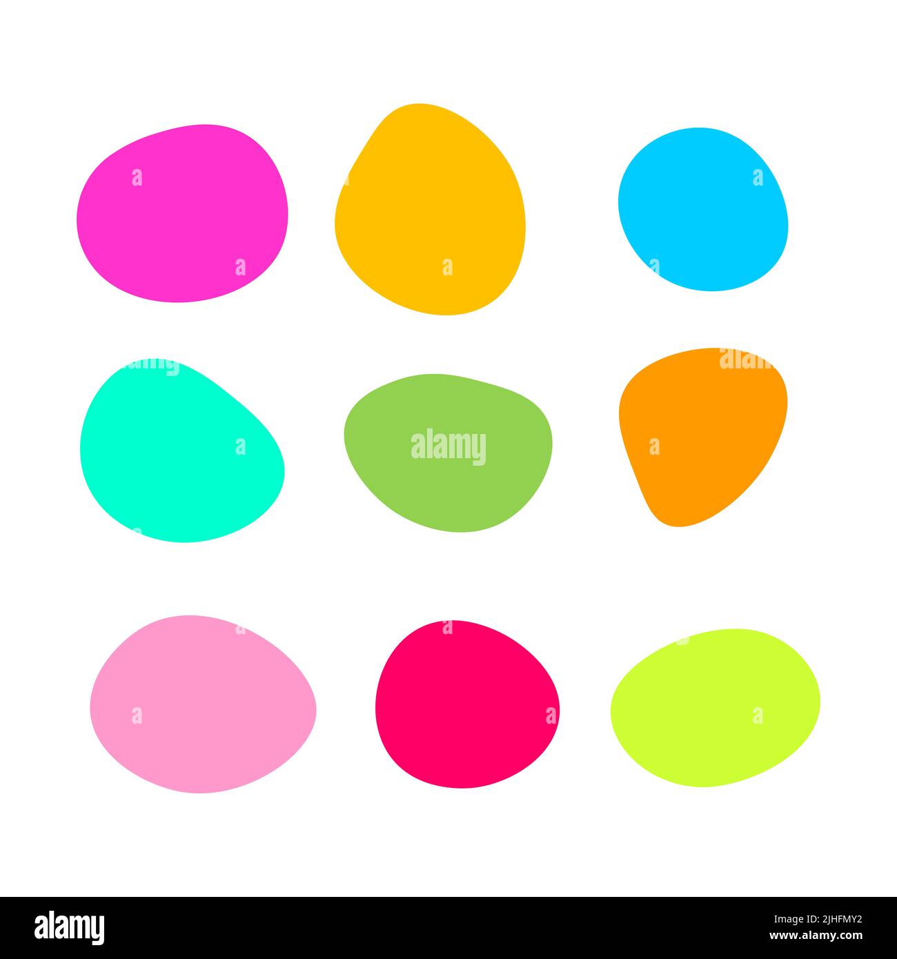 Round blob, circles, empty label. Abstract irregular shapes, set of ...