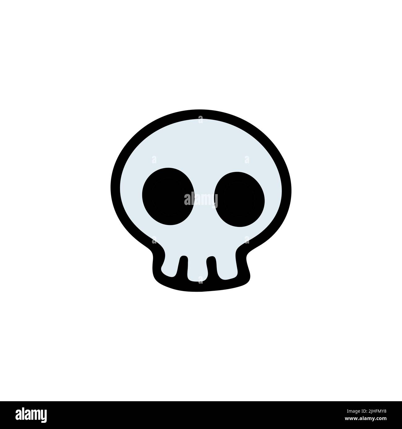Hand drawn line art Halloween skull illustration isolated on white ... Hand drawn line art Halloween skull illustration isolated on white ...