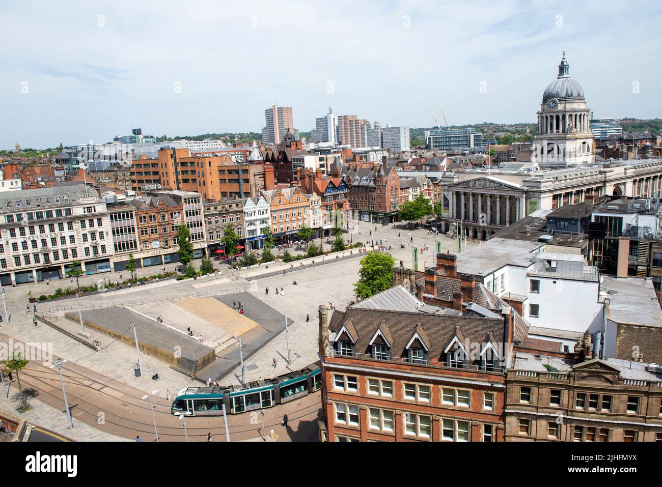 Aerial view of Market Square from the rooftop of the Pearl Assurance ...
