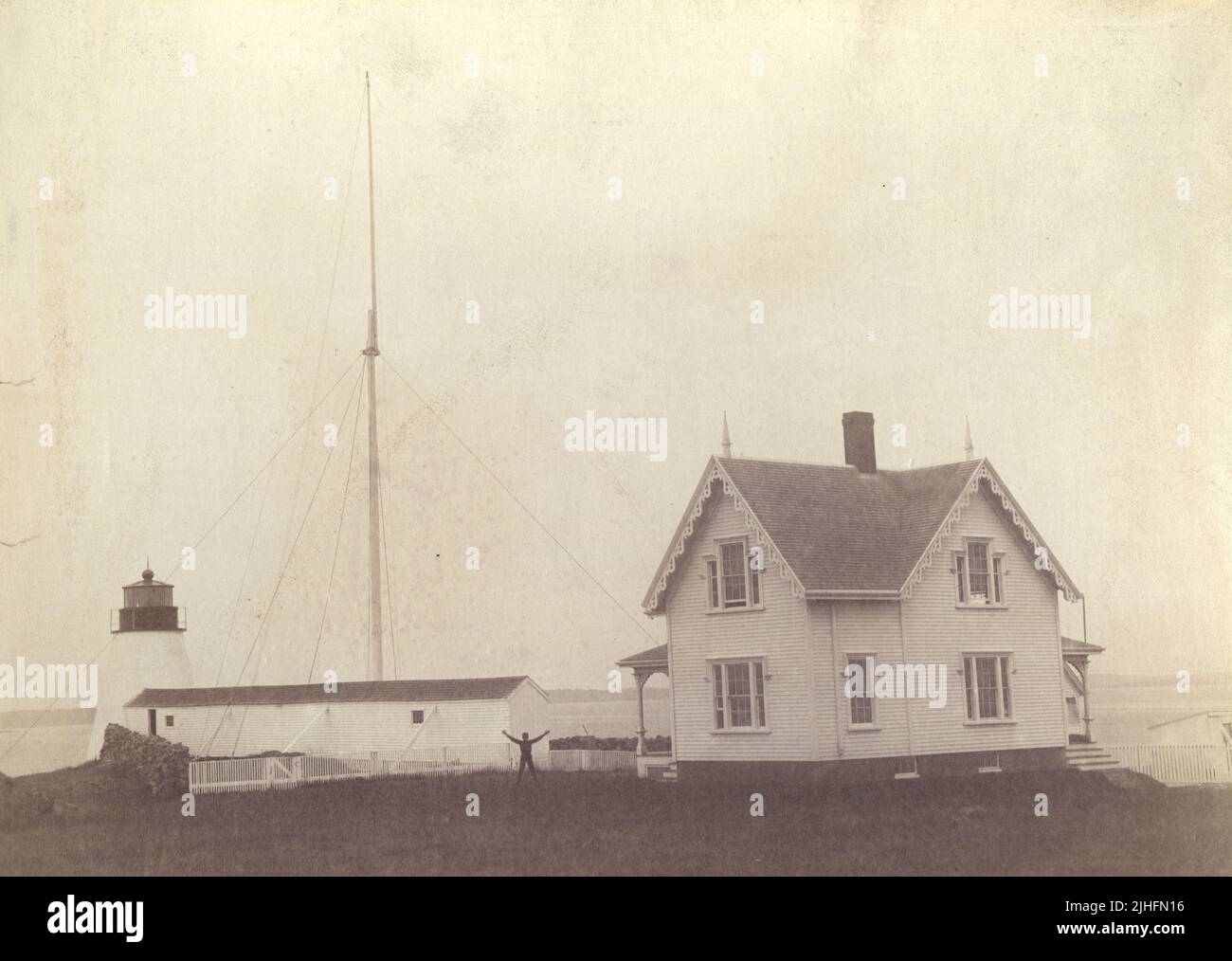 Massachusetts - Marblehead. The masonry tower was replaced by an iron ...