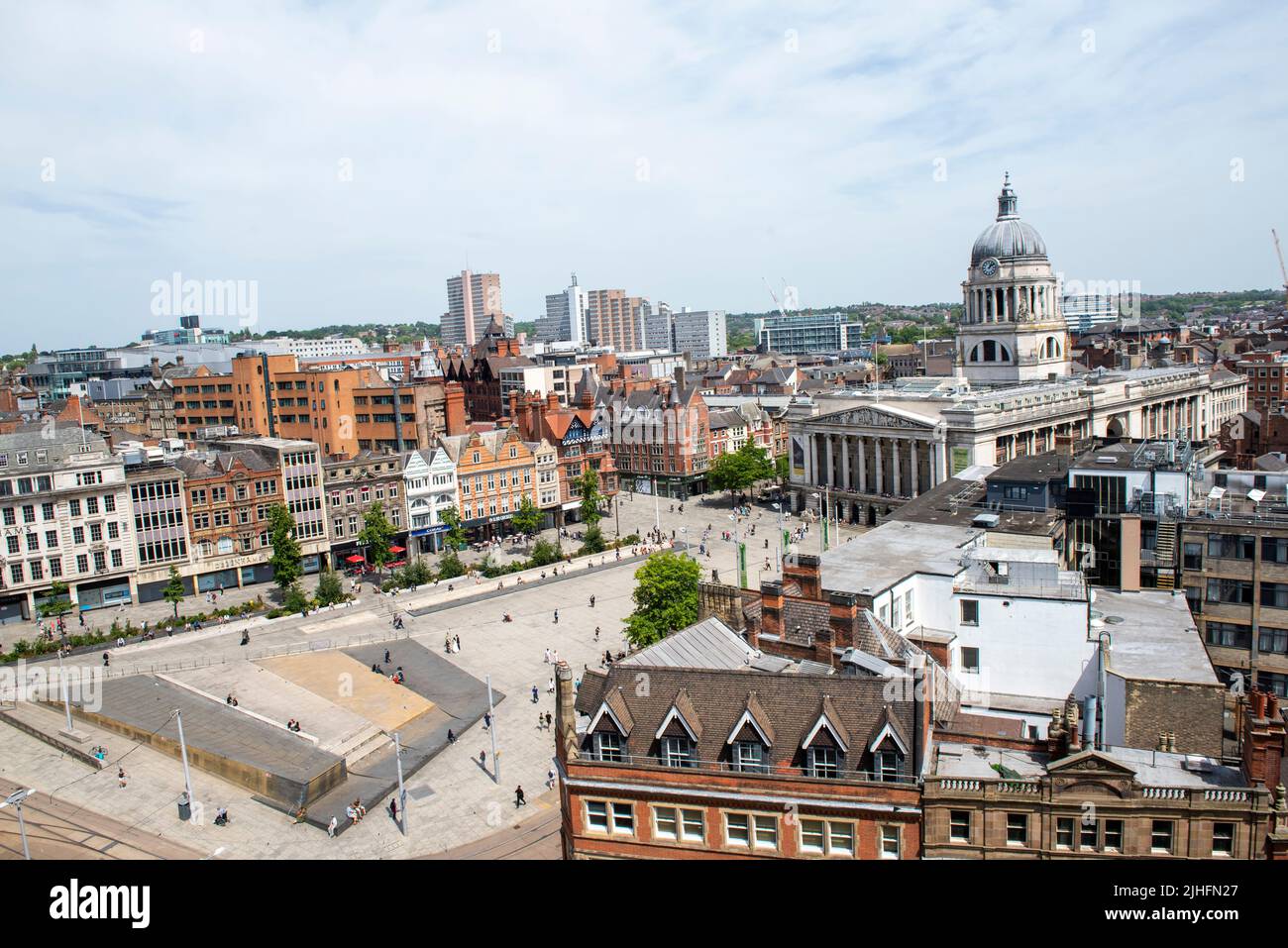 Aerial view of Market Square from the rooftop of the Pearl Assurance ...