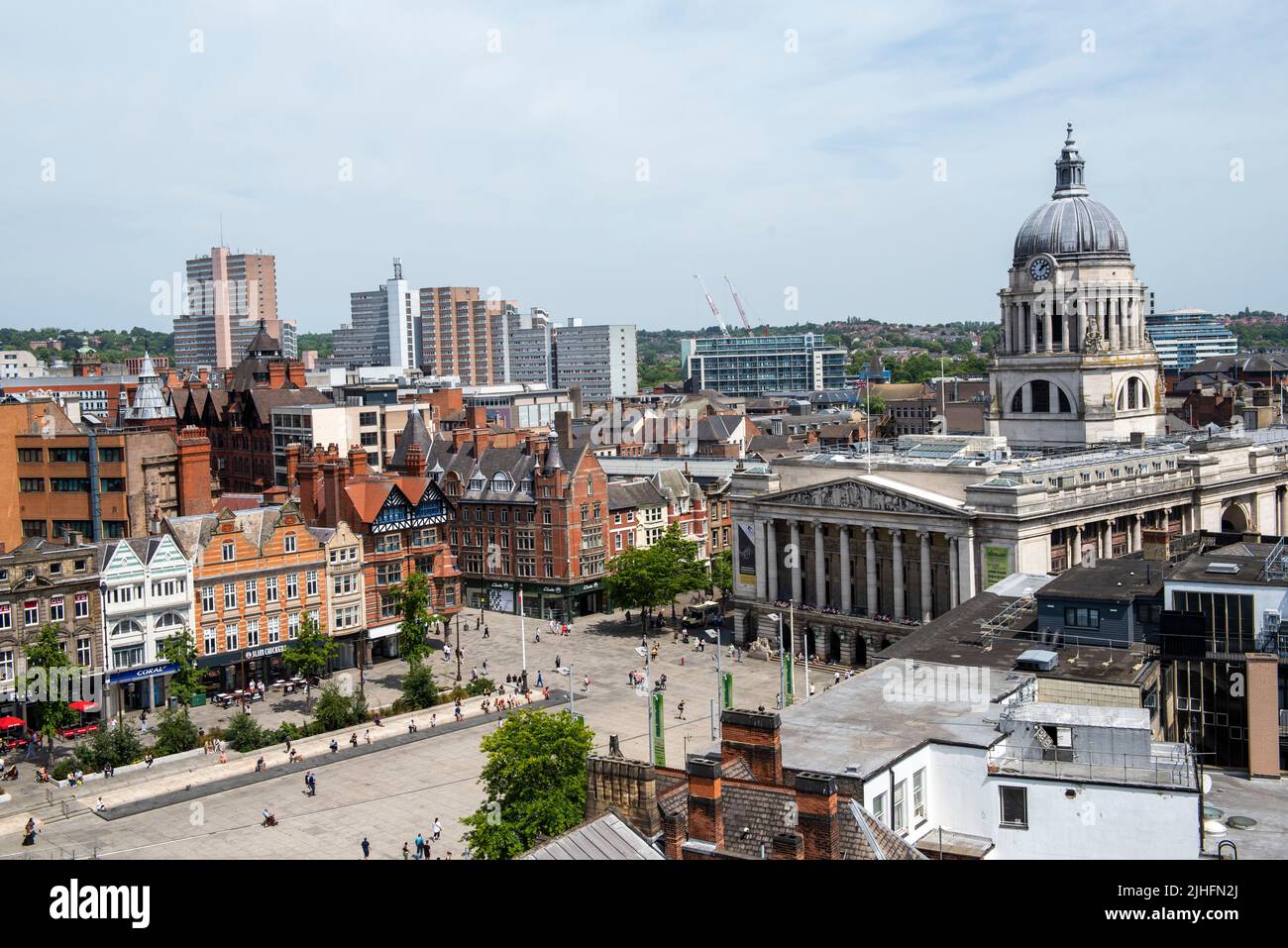 Aerial view of Market Square from the rooftop of the Pearl Assurance ...