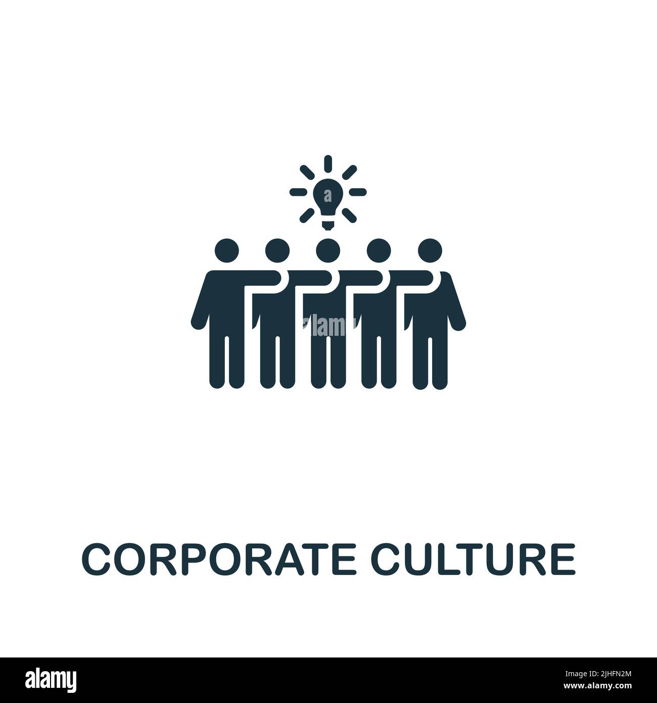 Corporate Culture icon. Monochrome simple Business Management icon for ...