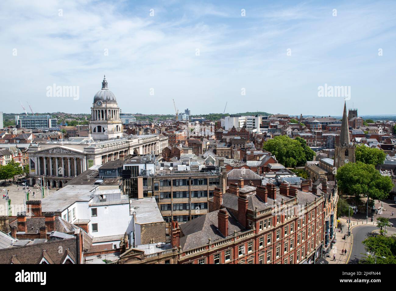 Aerial view of Market Square and Wheeler Gate from the roof of Pearl ...