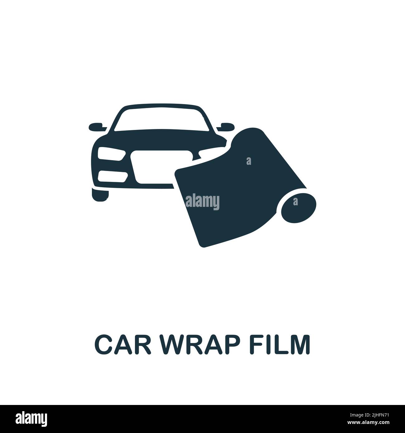Car Wrap Film icon. Monochrome simple line Car Service icon for ...