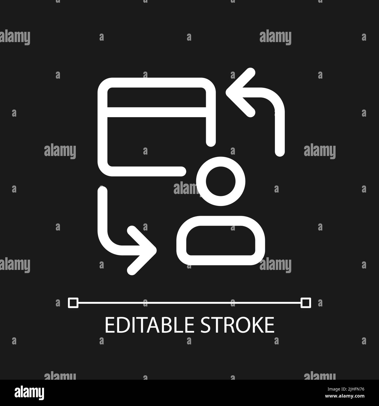 Personal transactions pixel perfect white linear ui icon for dark theme Stock Vector Image & Art ...