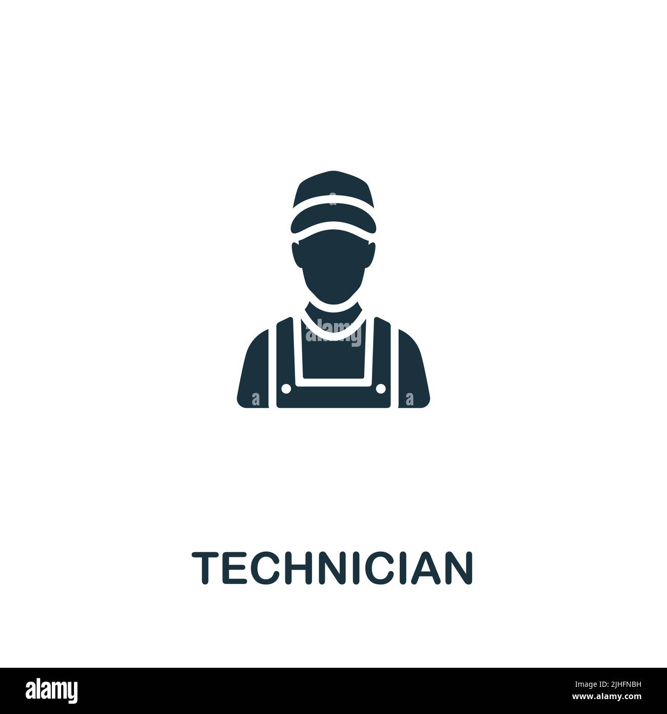 Technician icon. Monochrome simple line Car Service icon for templates ...
