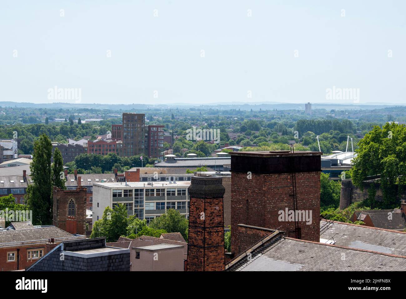 Looking out to the South West of the City from the roof of the Pearl ...