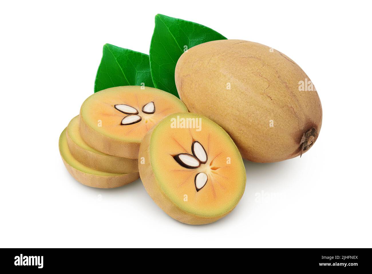 Sapodilla isolated on white background with full depth of field Stock ...