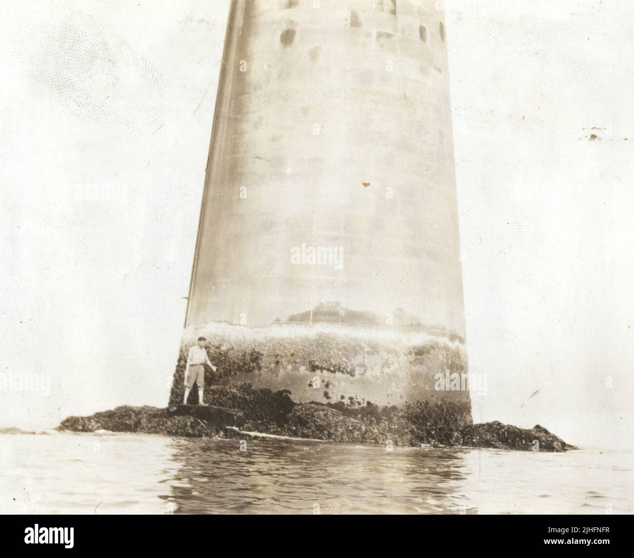 Massachusetts - Minots Ledge. Base of tower - 50 ft. Westerly Stock ...