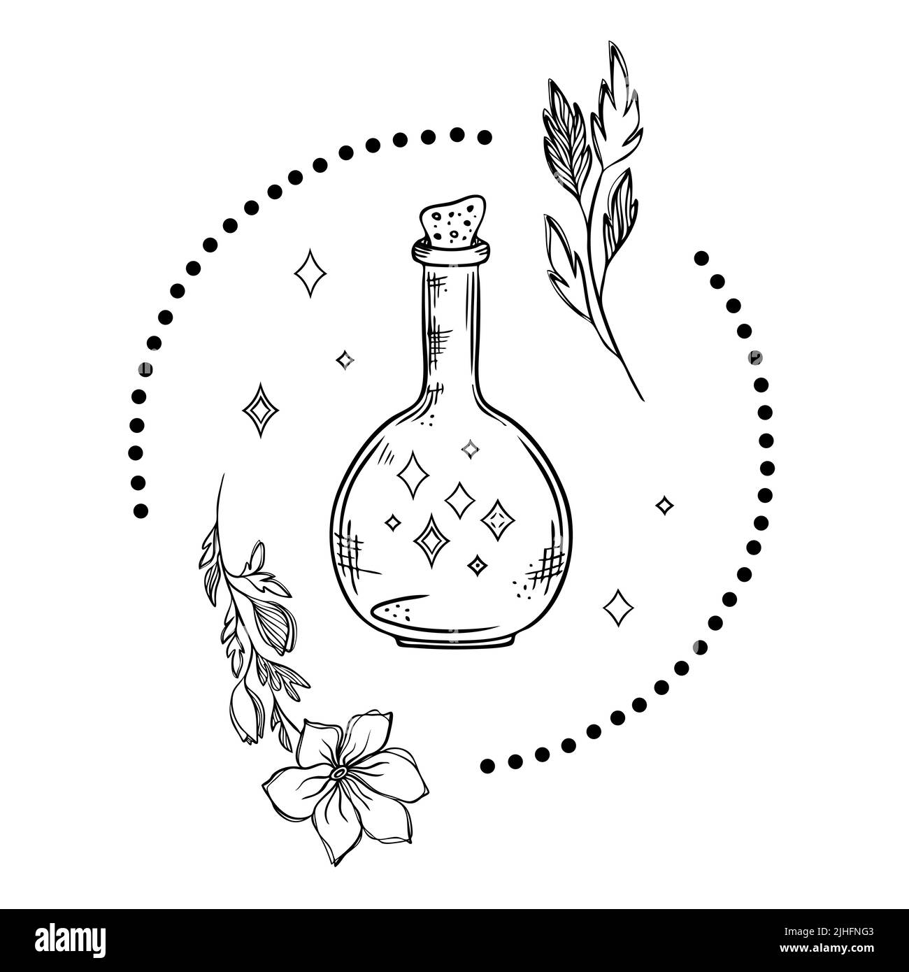 Line art mystical esoteric Black and White Stock Photos & Images - Alamy