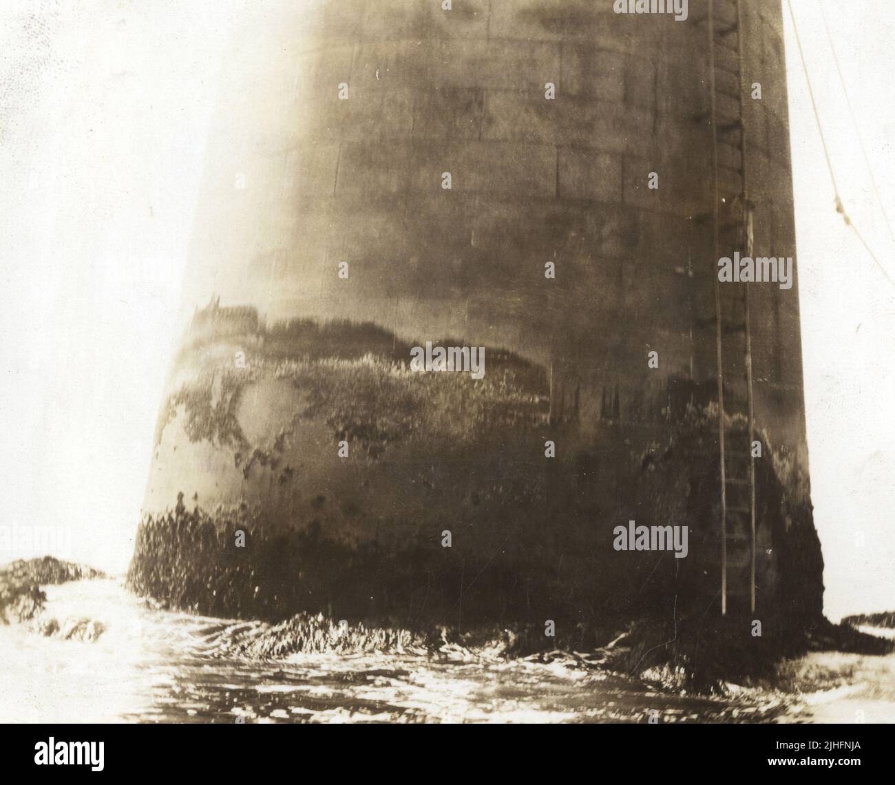 Massachusetts - Minots Ledge. Base of tower - 30 ft. Northeasterly ...