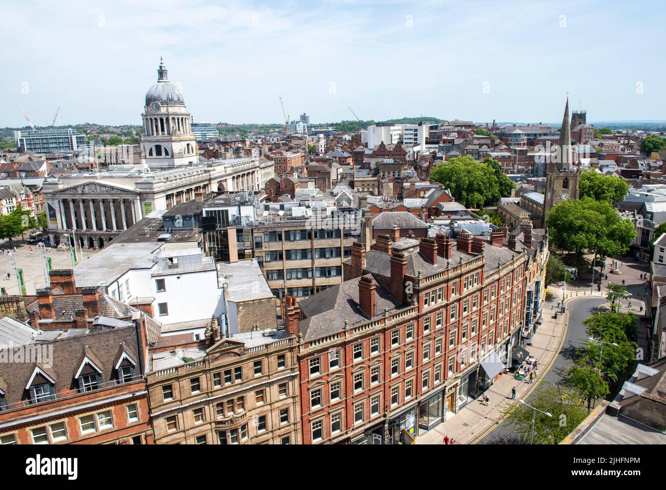 Aerial view of Market Square and Wheeler Gate from the roof of Pearl ...