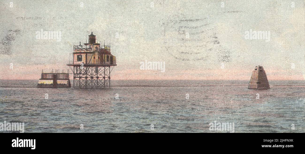 Massachusetts - Narrows. Narrows Light Station, Fog Bell - Boston ...