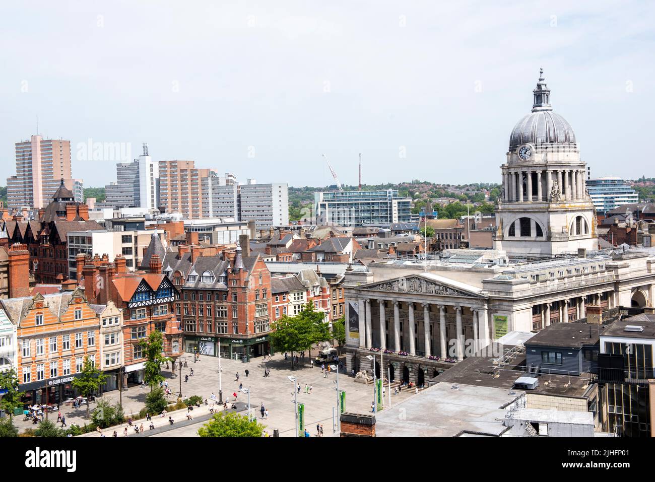 Aerial view of Market Square from the rooftop of the Pearl Assurance ...