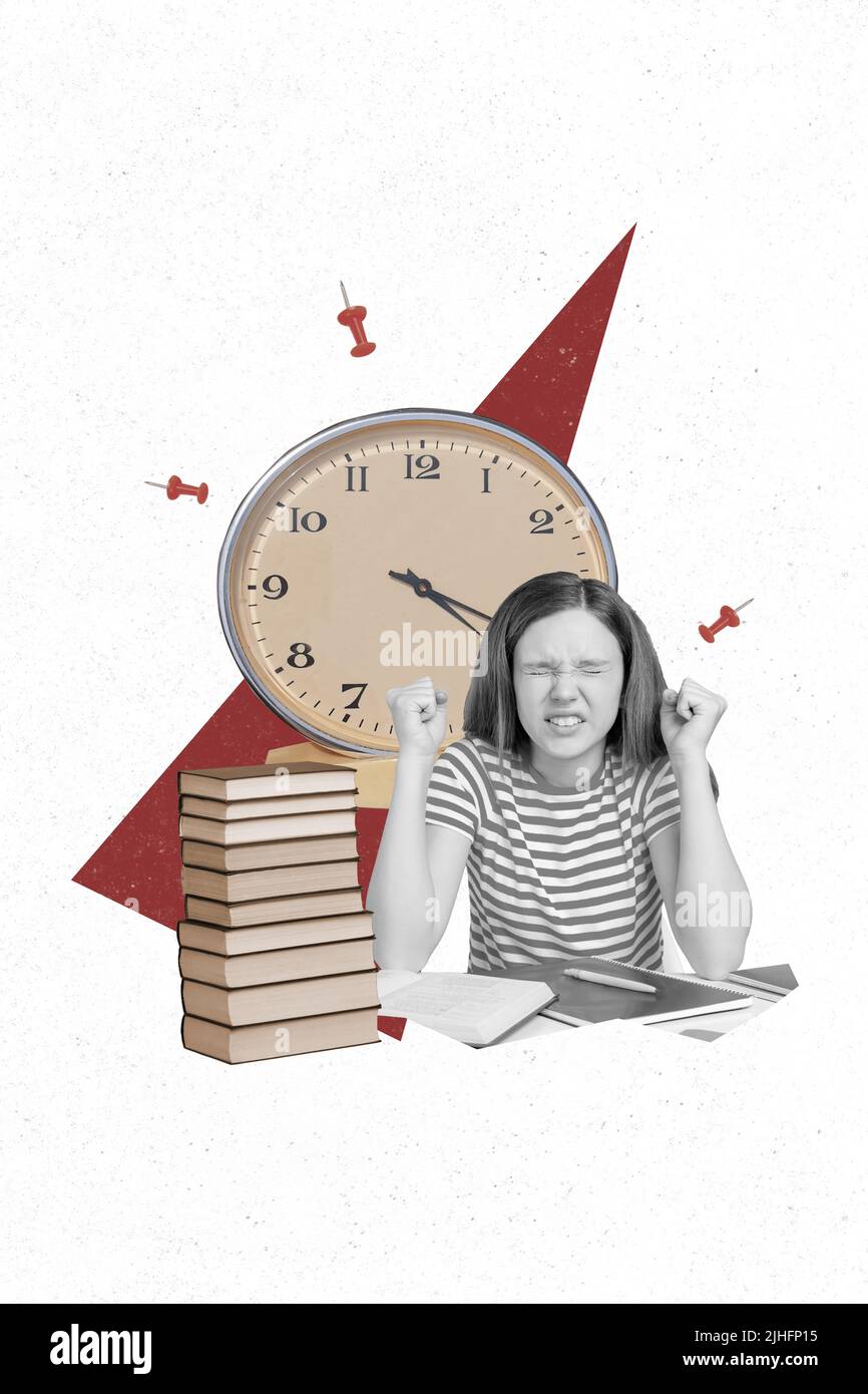 Artwork magazine picture of little child having small time for task ...