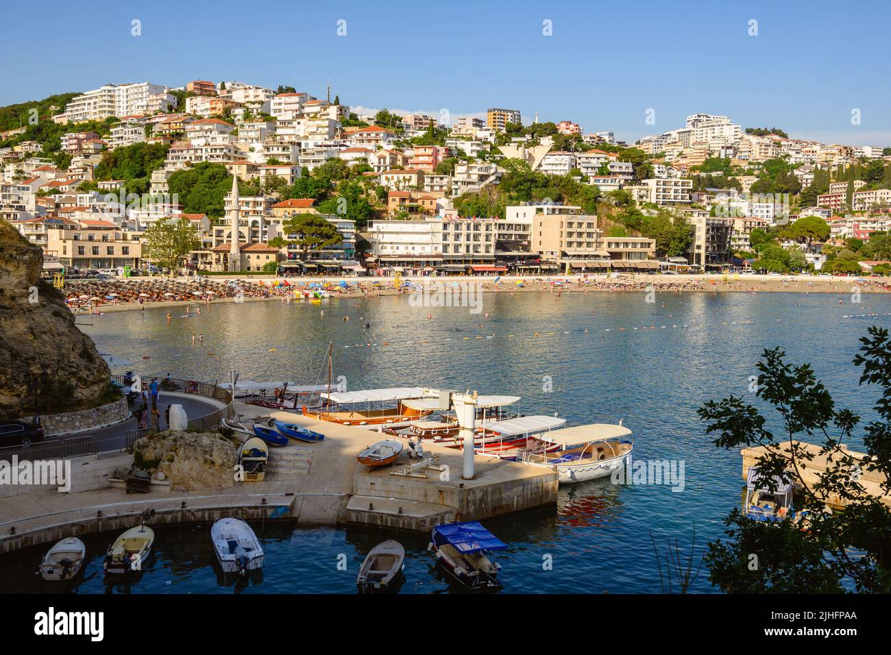 Ulcinj, Montenegro - June 4, 2022: Ulcinj town, the southernmost city ...