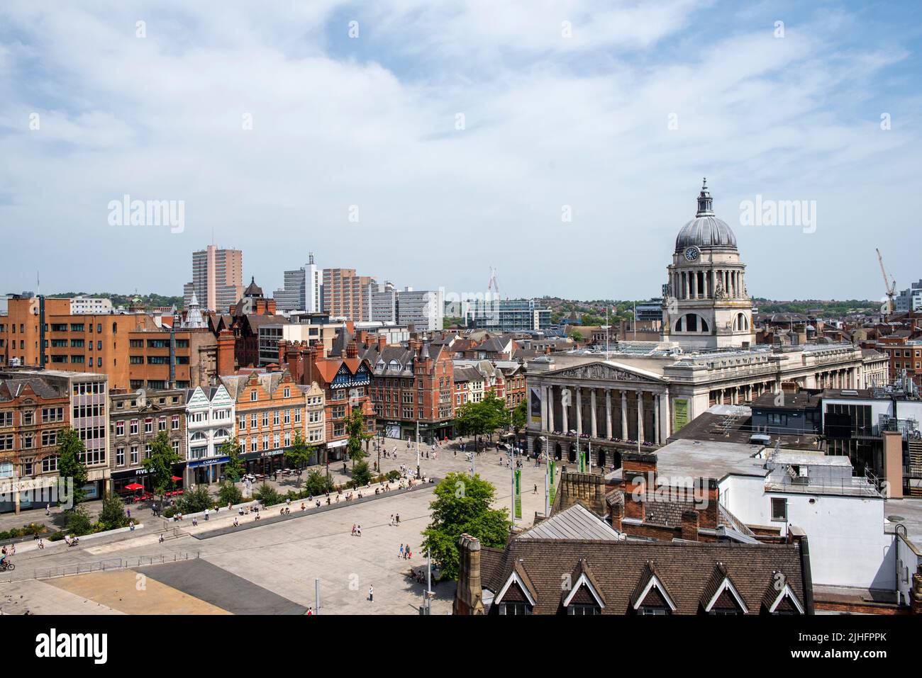 Aerial view of Market Square from the rooftop of the Pearl Assurance ...
