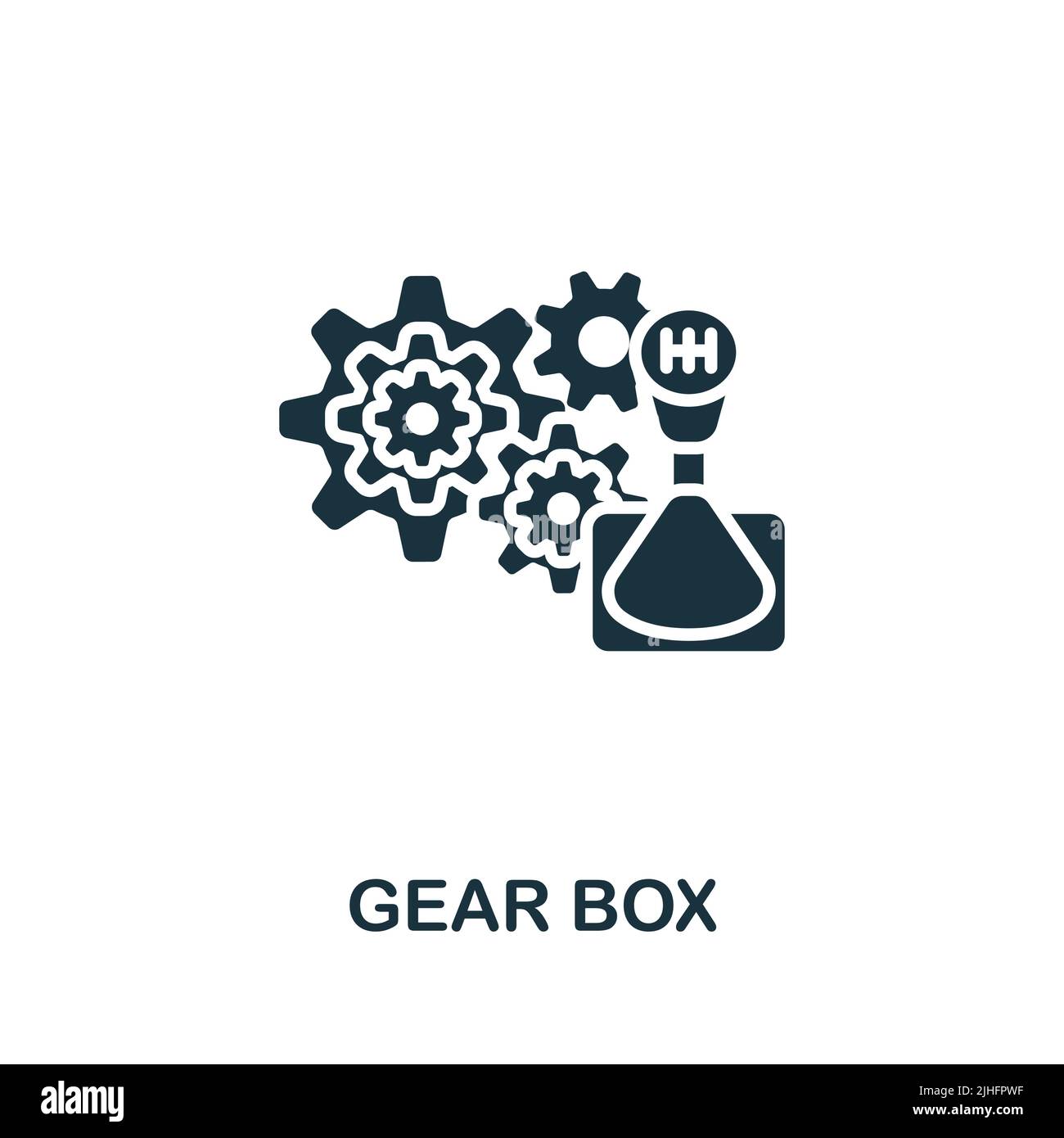 Gear Box icon. Monochrome simple line Car Service icon for templates ...