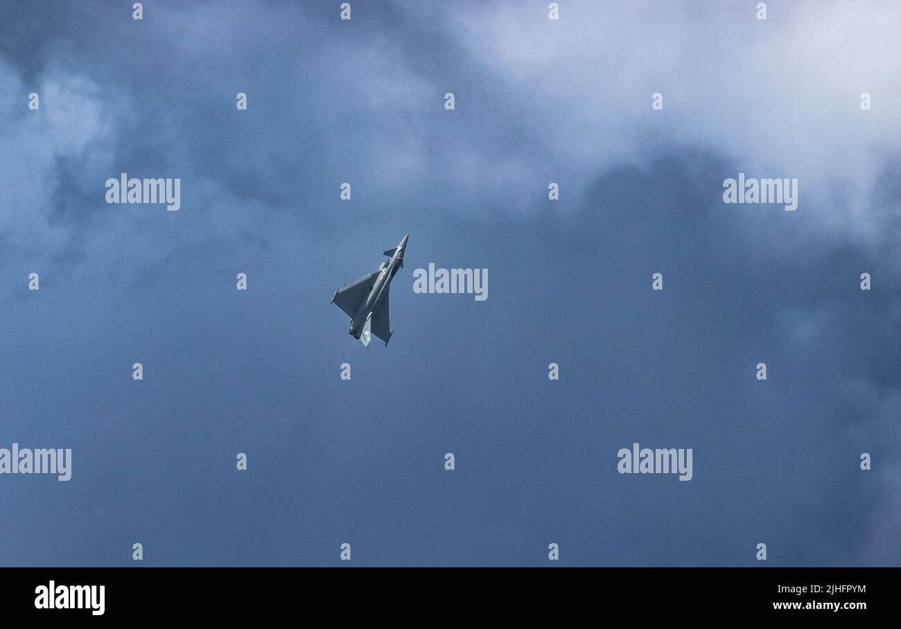 RAF Typhoon flying over Scarborough Armed forces day June 25th 2022 ...