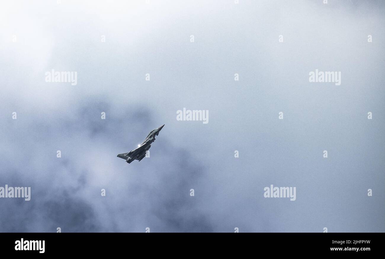 RAF Typhoon flying over Scarborough Armed forces day June 25th 2022 ...