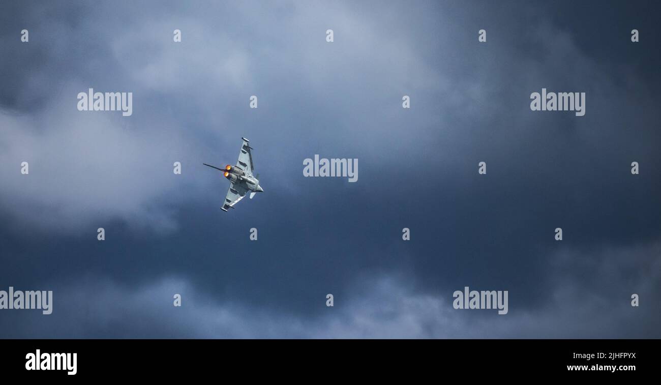 RAF Typhoon flying over Scarborough Armed forces day June 25th 2022 ...