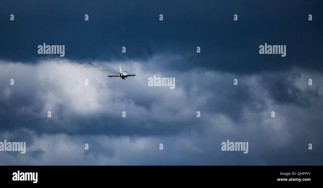 RAF Typhoon flying over Scarborough Armed forces day June 25th 2022 ...
