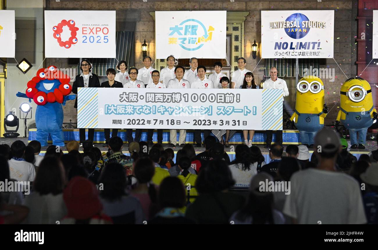 An event to promote the 2025 World Exposition in Osaka is held at ...