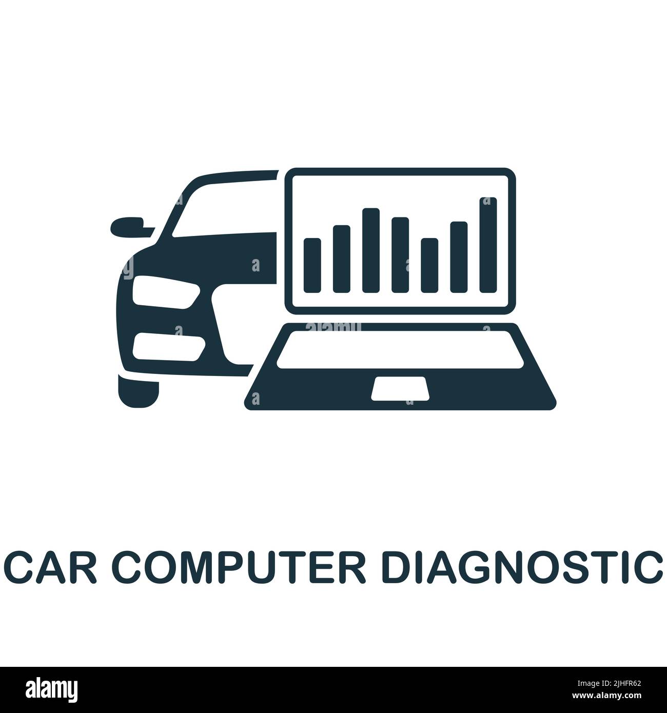 Car Computer Diagnostic icon line. Simple element car service symbol ...