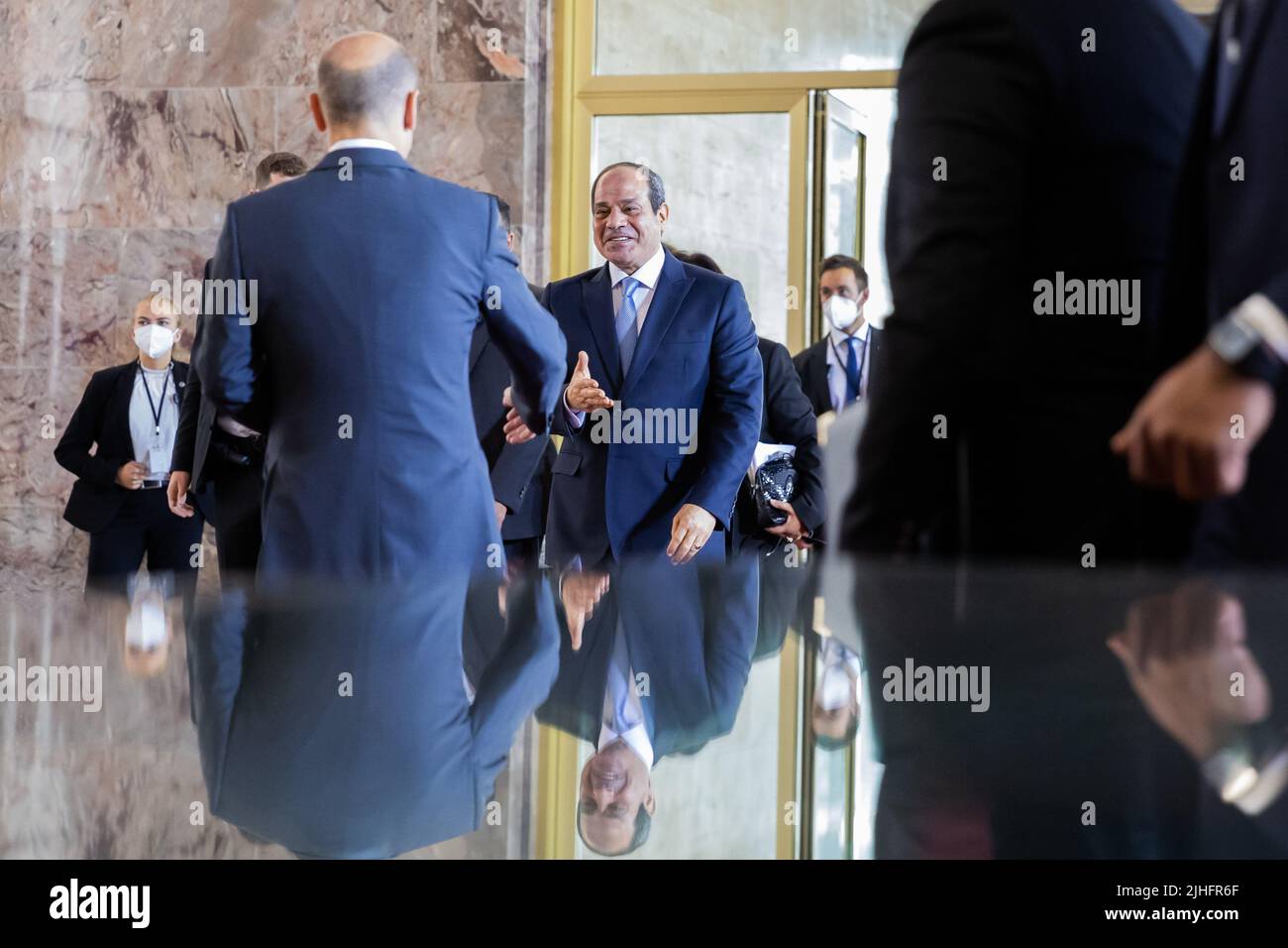 Berlin, Germany. 18th July, 2022. Abdel Fattah al-Sisi (center ...