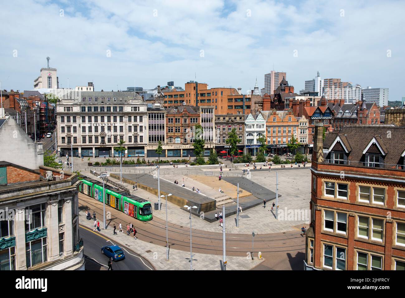 Aerial view of Market Square from the rooftop of the Pearl Assurance ...