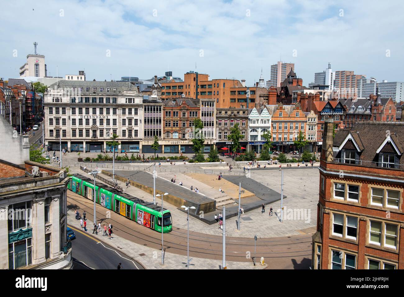 Aerial view of Market Square from the rooftop of the Pearl Assurance ...