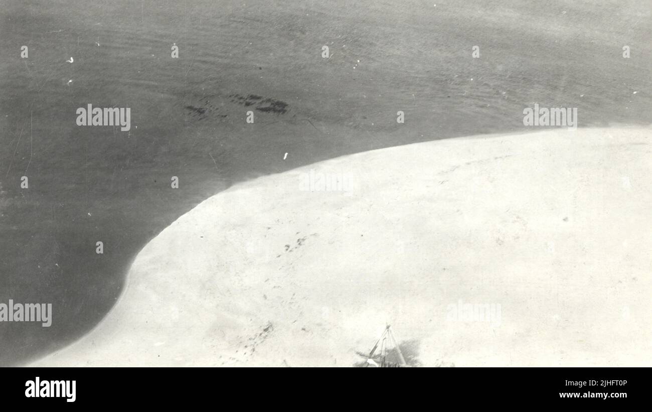 New Jersey - Barnegat. Shows recent gain of beach eastward toward old ...
