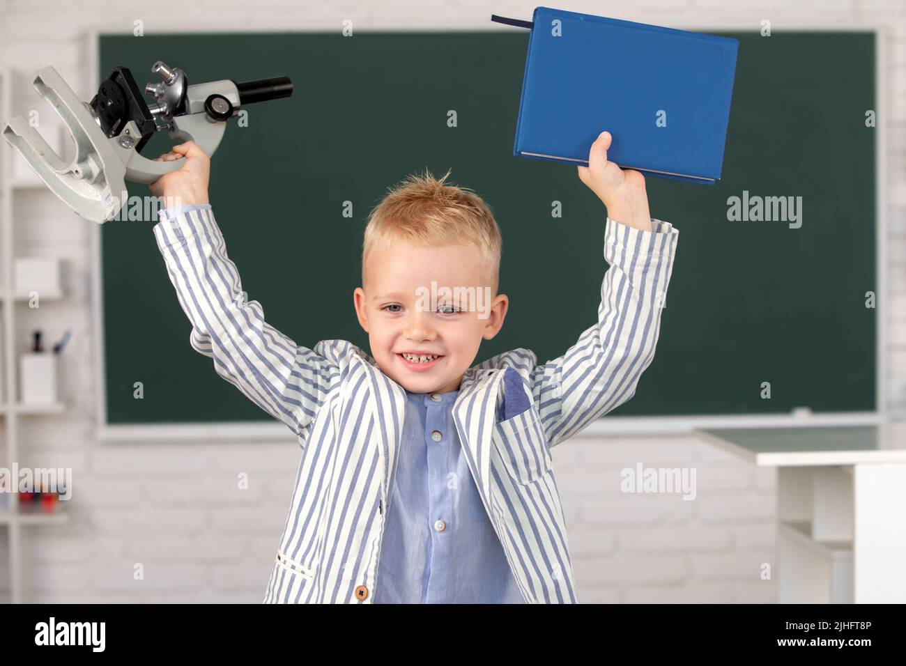School child student learning in class. Education and kids knowledge ...