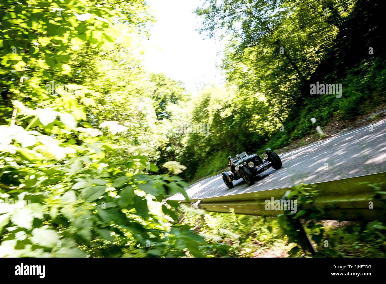 Classic Car on Bavarian Road Stock Photo - Alamy