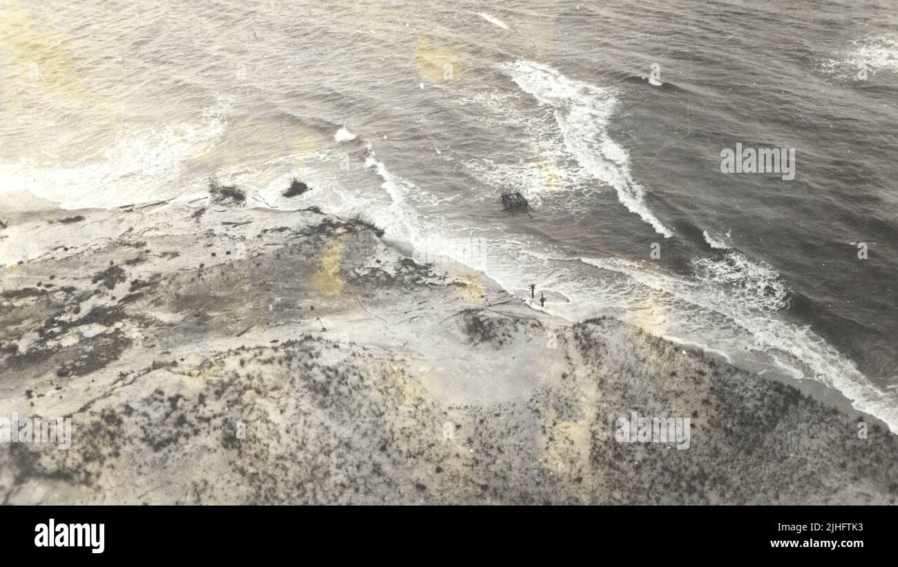 New Jersey - Barnegat. Looking NE from Lantern gallery, at H.W. Jetty ...