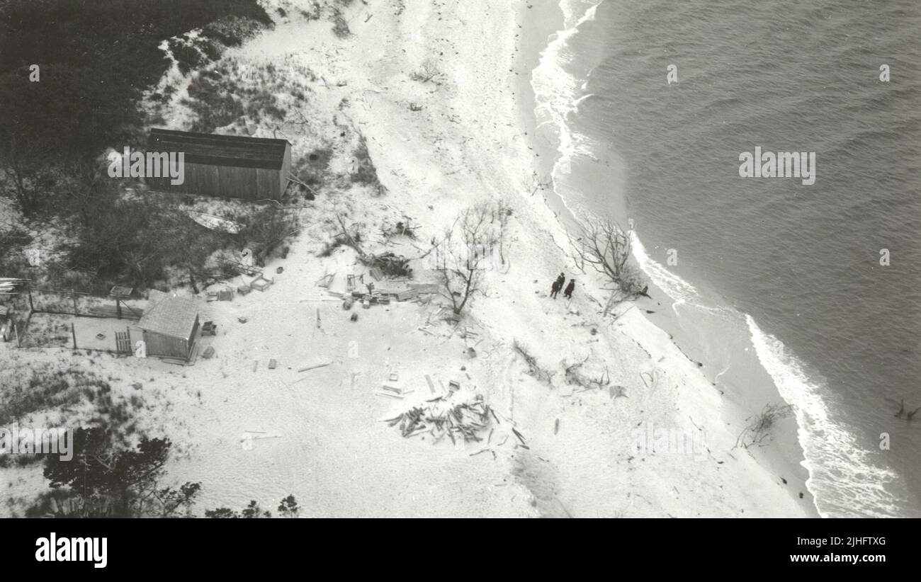 New Jersey - Barnegat. 12:12 PM. Looking down and westerly at beach ...