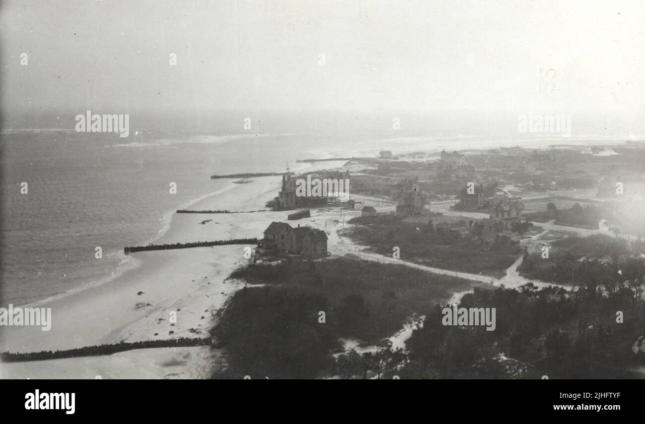 New Jersey - Barnegat. View from lighthouse tower, looking seaward ...