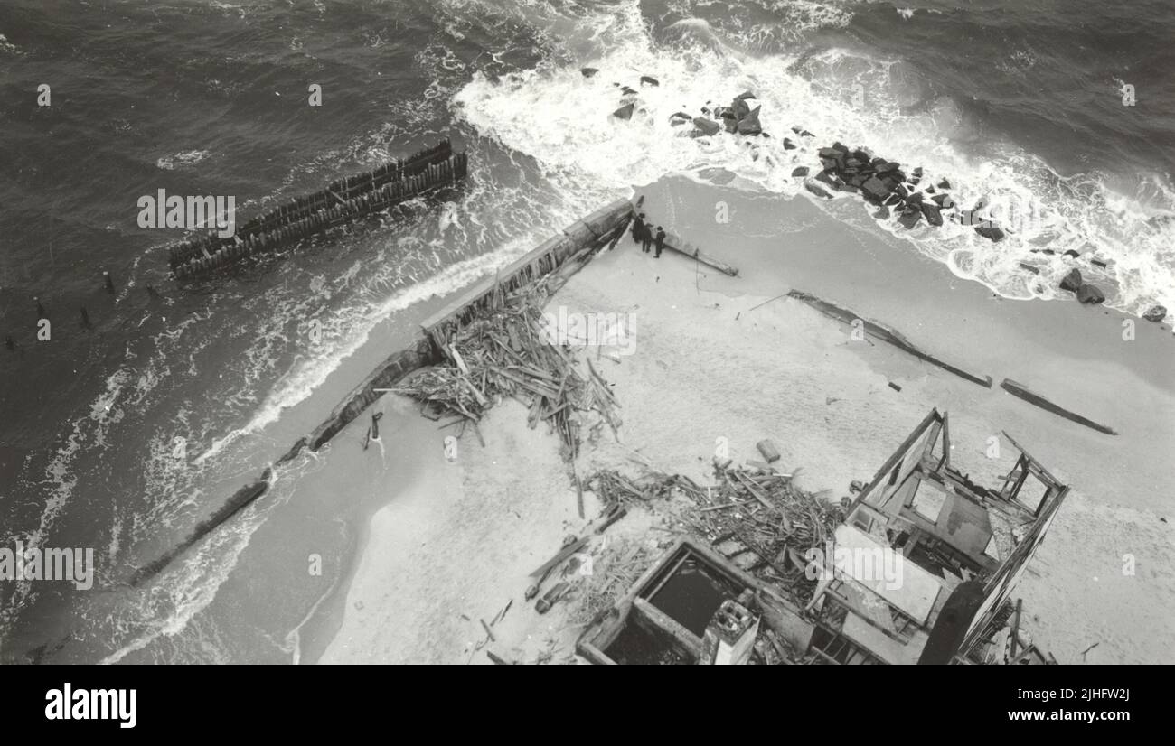 New Jersey - Barnegat. 12:15 PM. Northeast corner old concrete wall ...