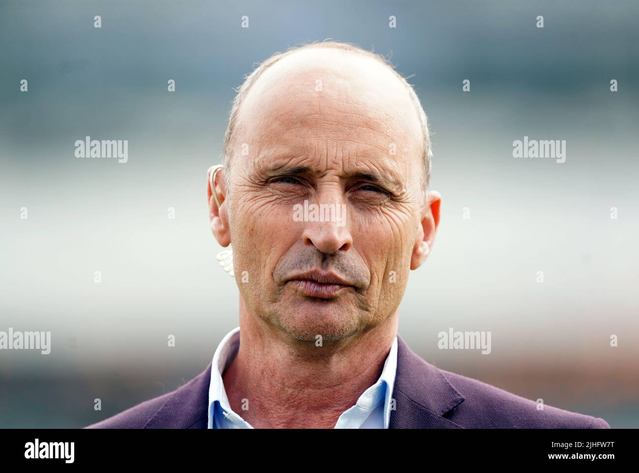 File Photo Dated 24 06 2022 Of Nasser Hussain Who Has Criticised Crickets Joke Schedule After