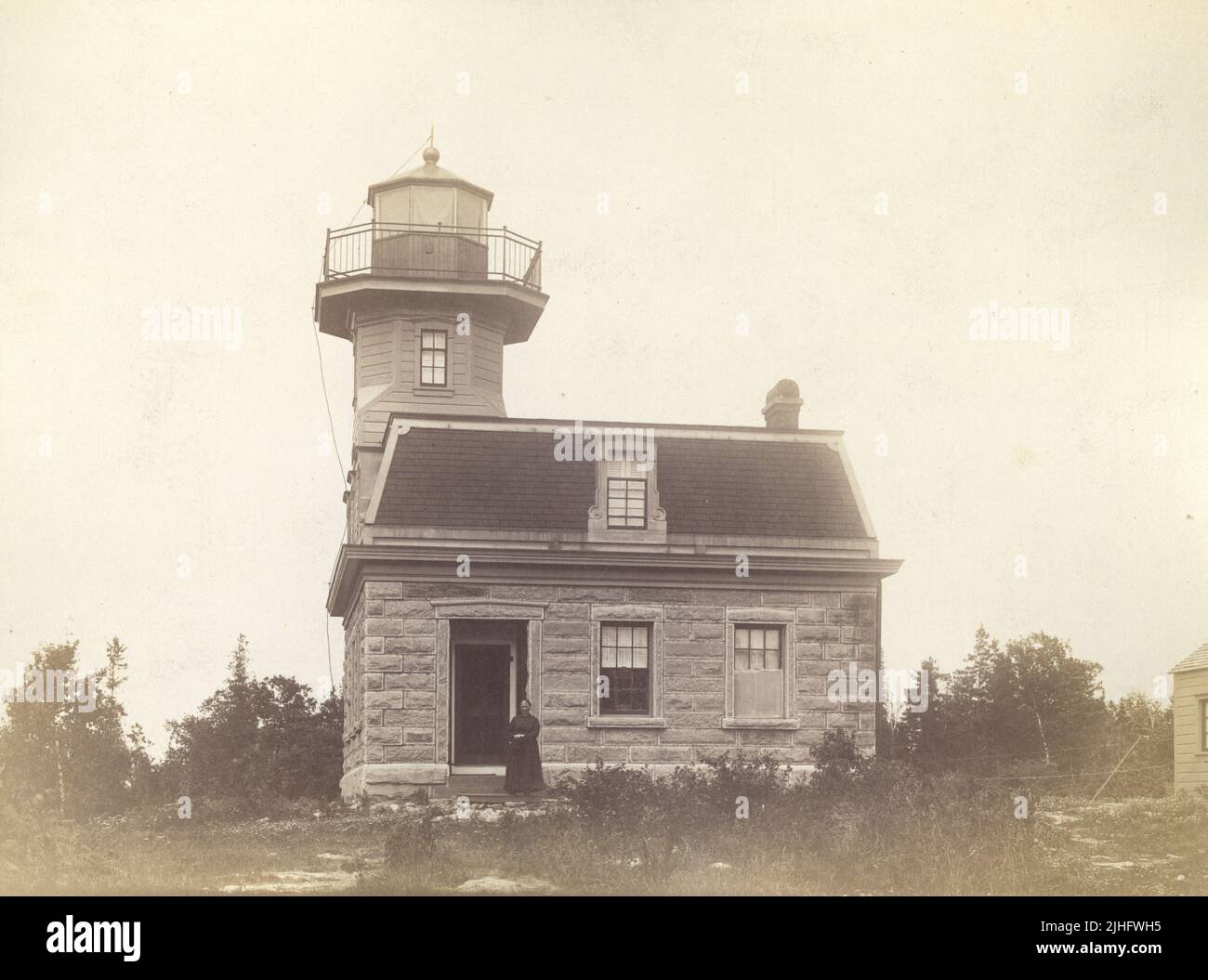 New York - Bluff Point. Bluff Point Light Station, New York Stock Photo ...