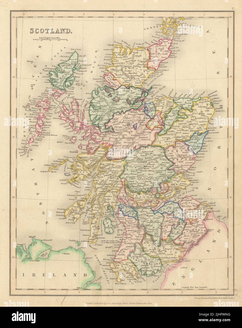 Map of scotland and counties hi-res stock photography and images - Alamy