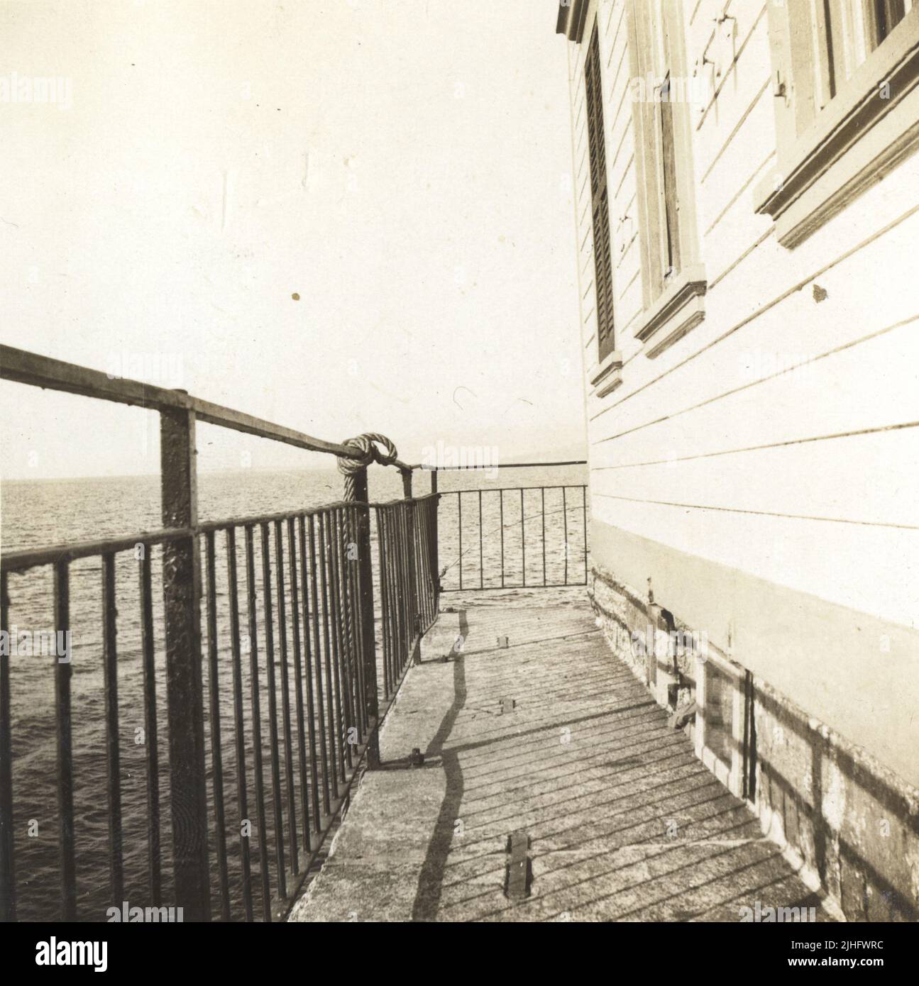 Vermont - Colchester Reef. Looking NW, shows width of deck outside of ...