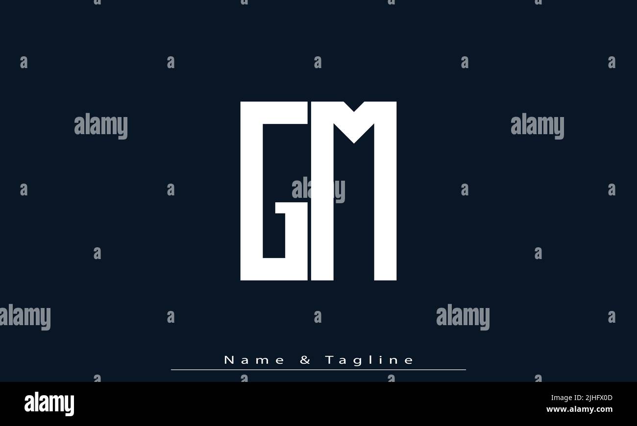 Alphabet letters Initials Monogram logo GM , MG Stock Vector Image ...