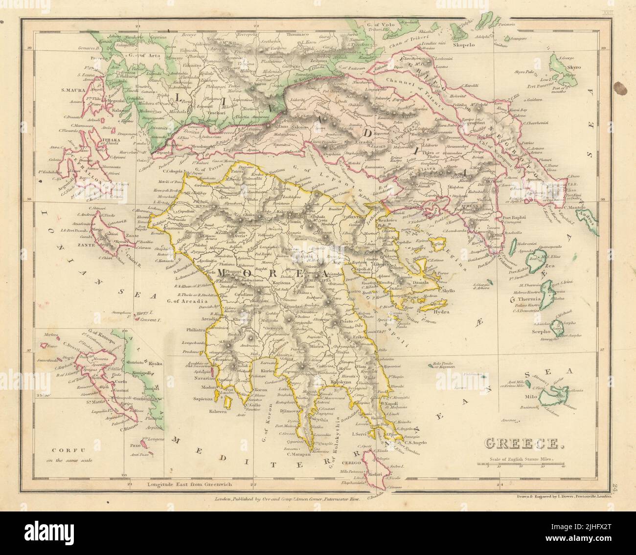 Greece by John Dower. Morea Livadia. Ionian Sporades Cyclades Islands ...