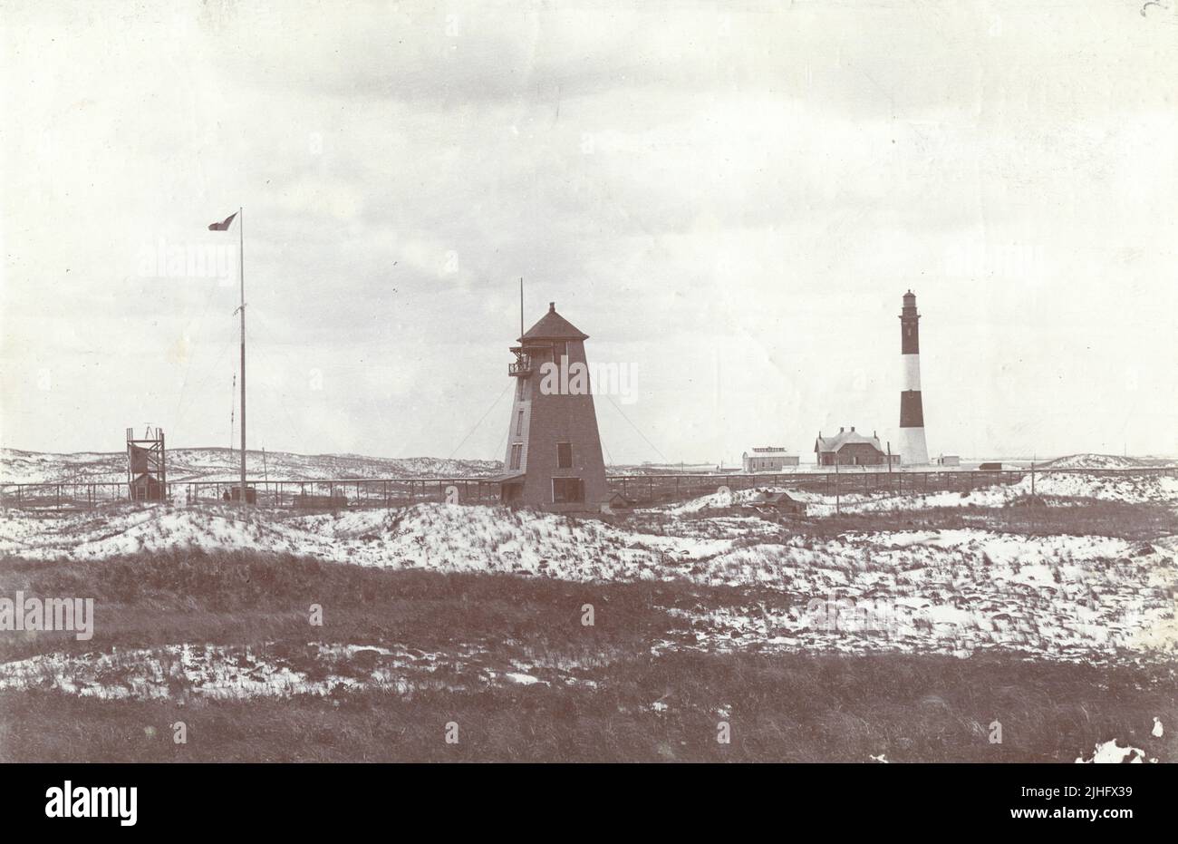 New York - Fire Island. Fire Island Light Station, New York. From point ...