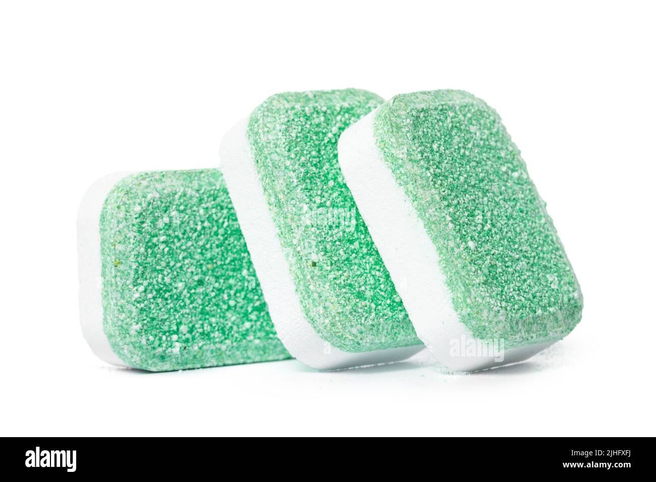 Dishwasher tablets on a white background isolate Stock Photo - Alamy