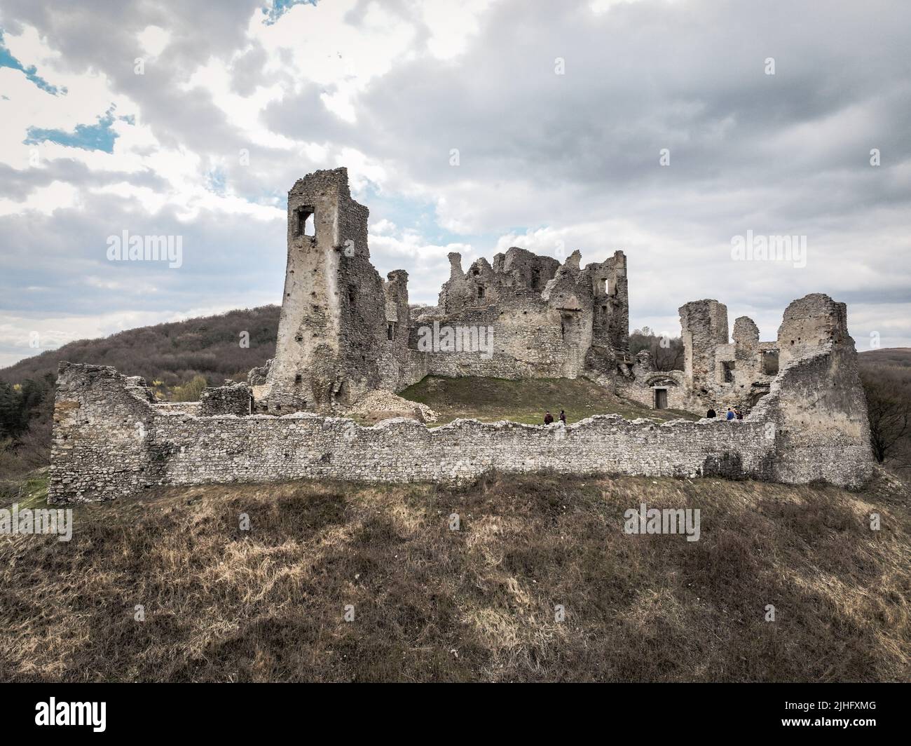 Aerial view of castle in Brekov village in Slovakia Stock Photo - Alamy