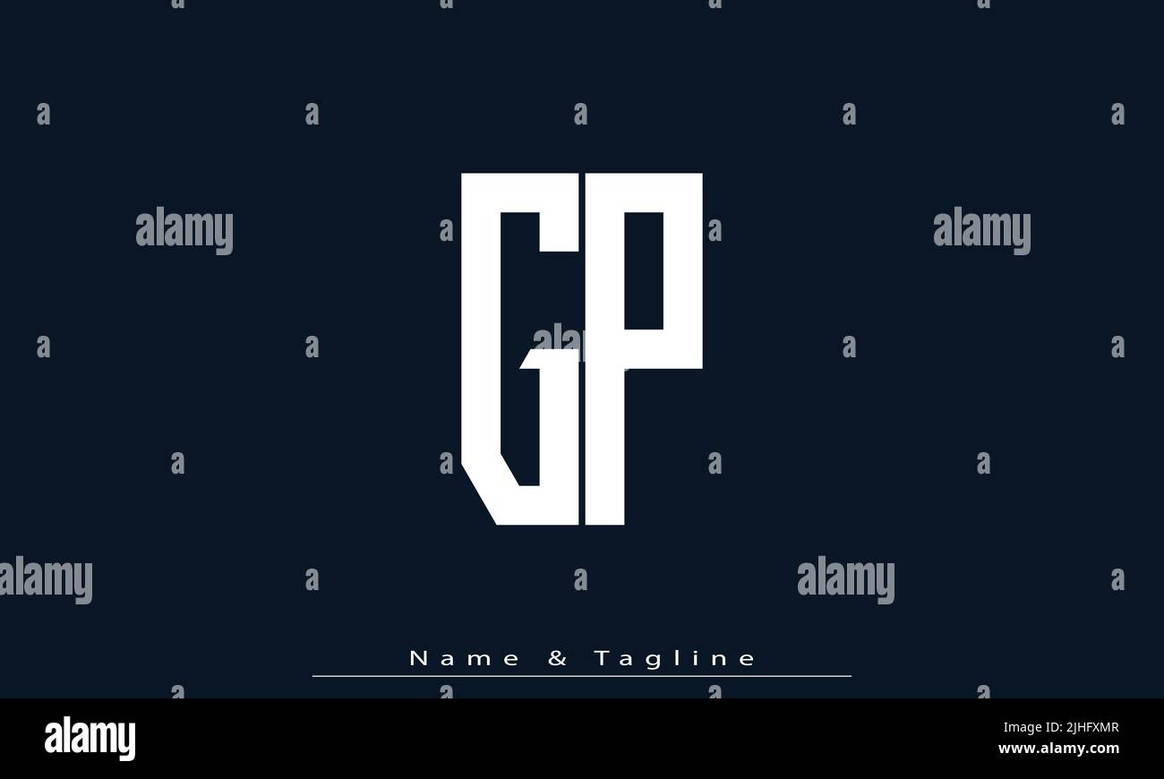 Alphabet letters Initials Monogram logo GP , PG Stock Vector Image ...